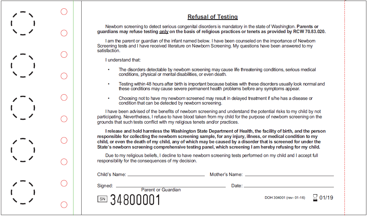 Washington | Baby's First Test | Newborn Screening | Baby Health