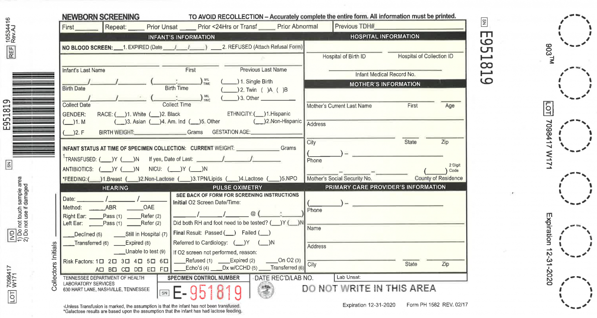 Tennessee | Baby's First Test | Newborn Screening | Baby Health